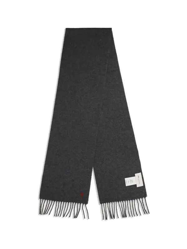 AMI Paris Quota De Coeur Wool Scarf