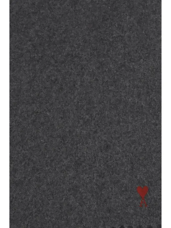 AMI Paris Quota De Coeur Wool Scarf