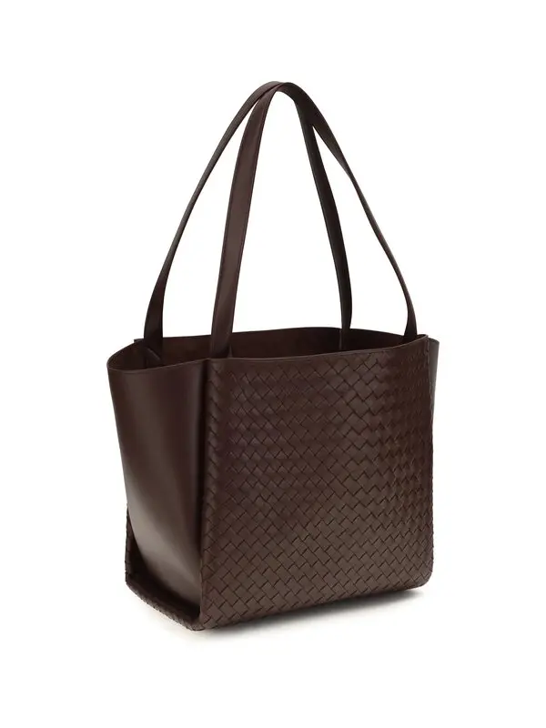 Bottega Veneta Corso Intrecciato Tote Bag - Brown