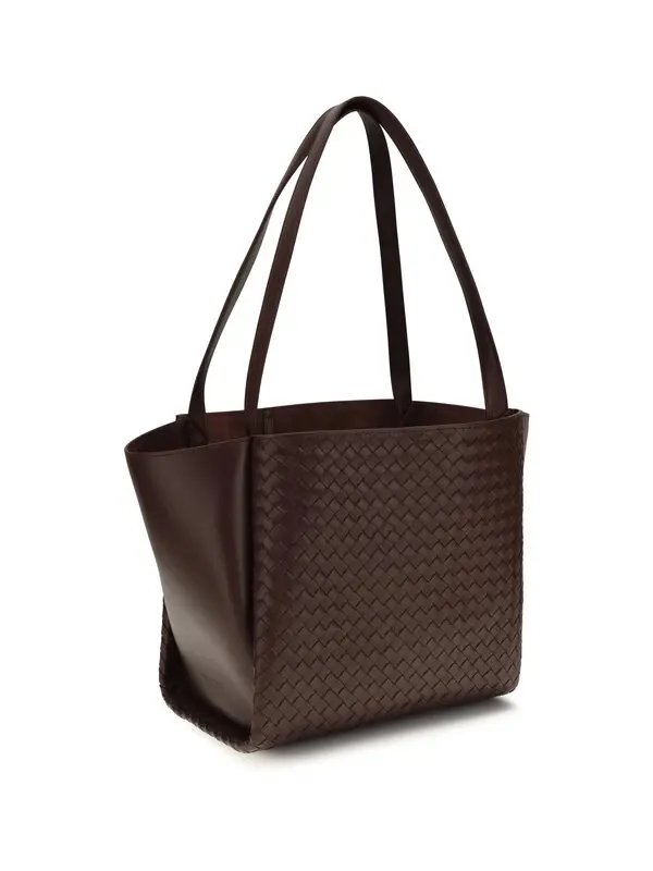 Bottega Veneta Corso Intrecciato Tote Bag - Brown