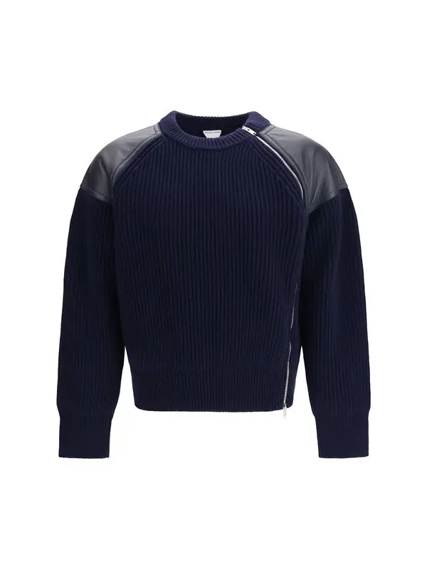 Bottega Veneta English-rib Wool And Cashmere Sweater - Blue