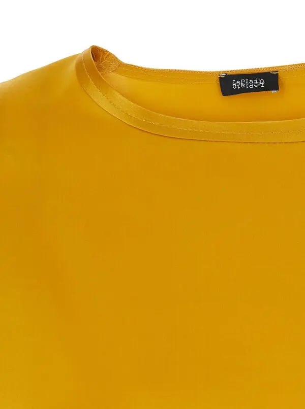 LEPLAIN Crew Neck Top With Long Sleeves In Silk For