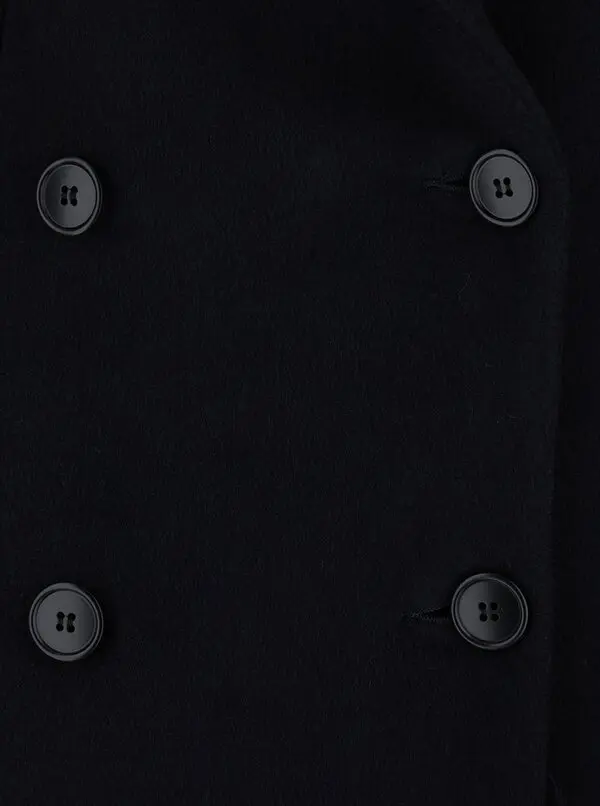 LEPLAIN Long Double-breasted Coat With Peak Revers In Fabric For