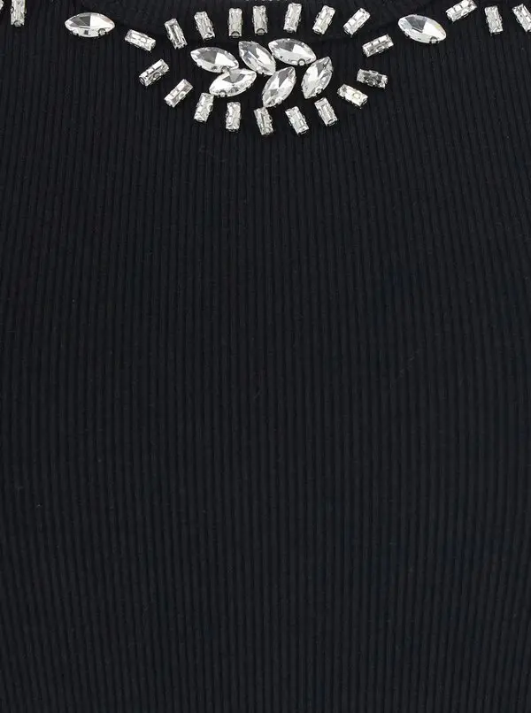 LEPLAIN Ribbed Top Embroidery With Cotton And Spandex Embroidery For