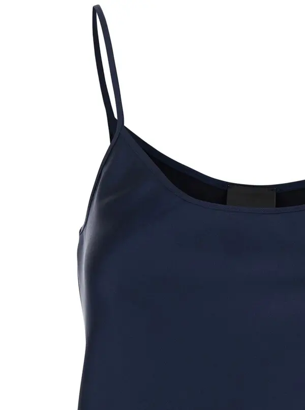 LEPLAIN Blue Top With Spaghetti Straps In Satin
