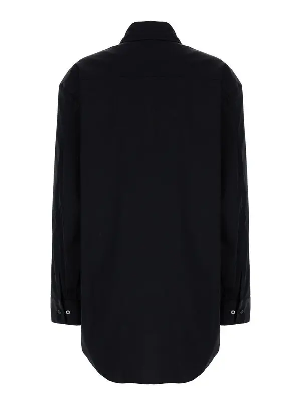 LEPLAIN Oversized Black Shirt In Cotton
