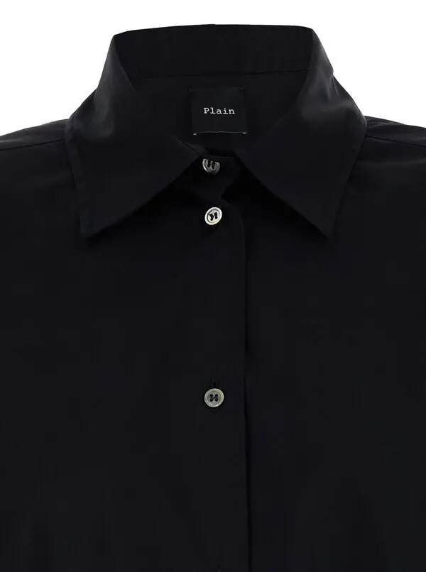 LEPLAIN Oversized Black Shirt In Cotton