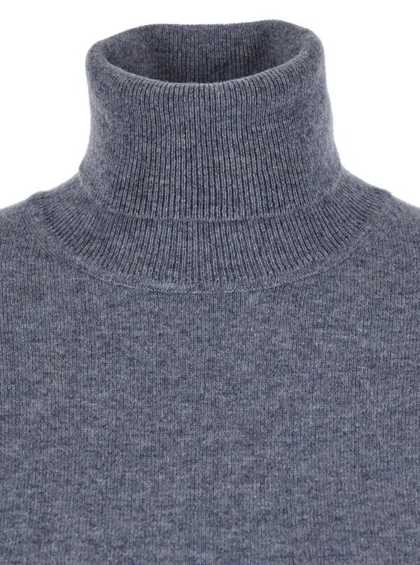 LEPLAIN Grey Turtleneck In Cashmere