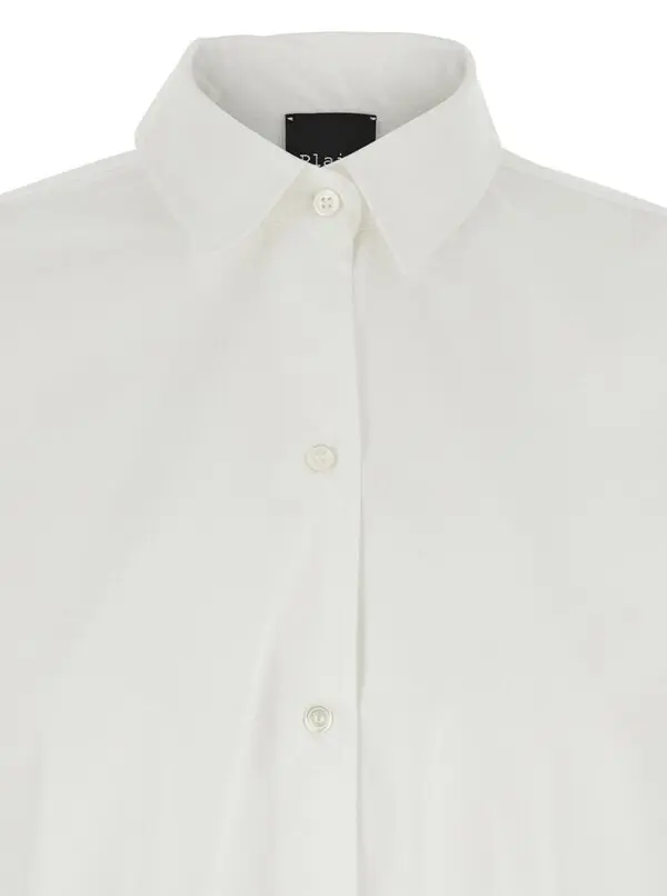LEPLAIN Shirt With Classic Collar In Cotton Blend Stretch