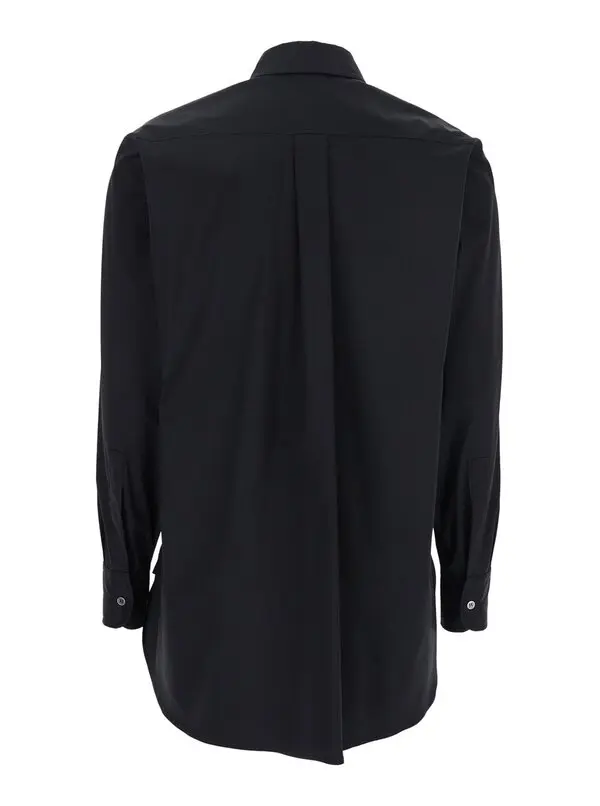 LEPLAIN Shirt With Classic Collar In Cotton Blend Stretch