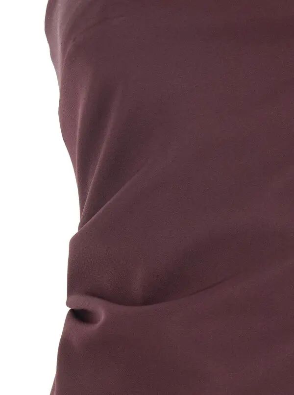 LEPLAIN Bordeaux Bustier Dress In Tech Fabric
