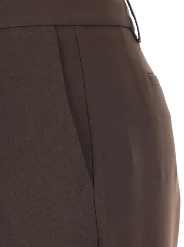 LEPLAIN Brown Pants With Belt Loops In Fabric
