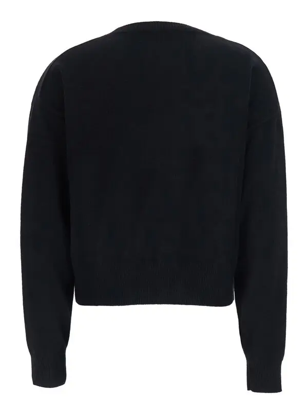 LEPLAIN Cropped Crewneck Sweater With Ribbed Trims In Cashmere