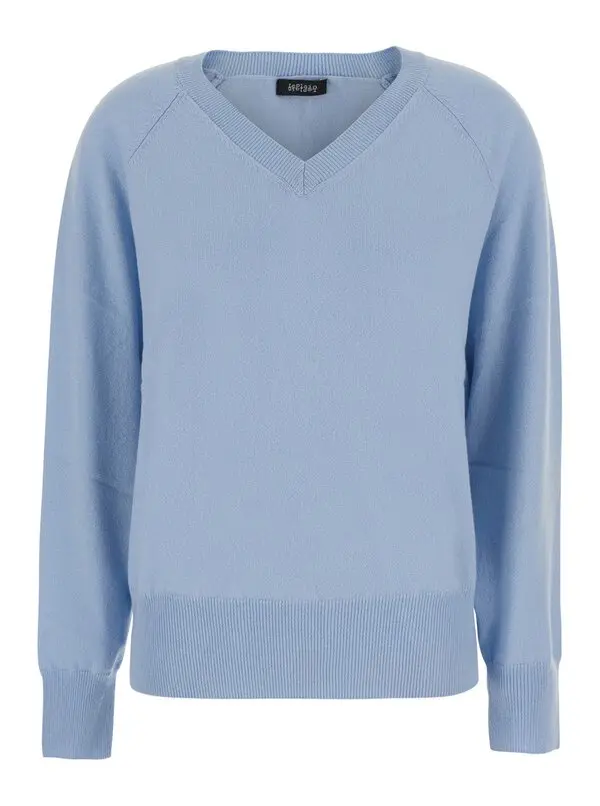 LEPLAIN Light Sweater With V Neck In Cashmere For