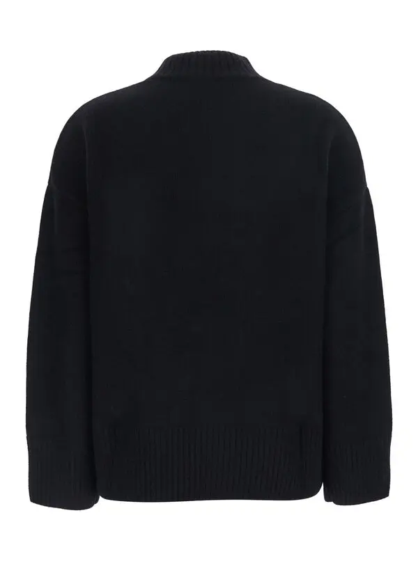 LEPLAIN Sweater With Mock Neck And Dropped Shoulders In Cashmere For
