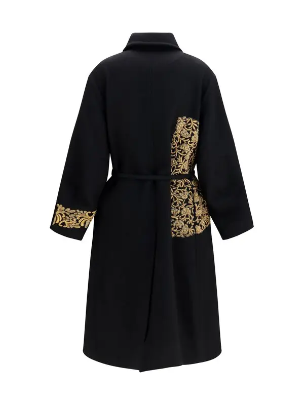Dries Van Noten Alpaca And Wool Coat With Embroidery