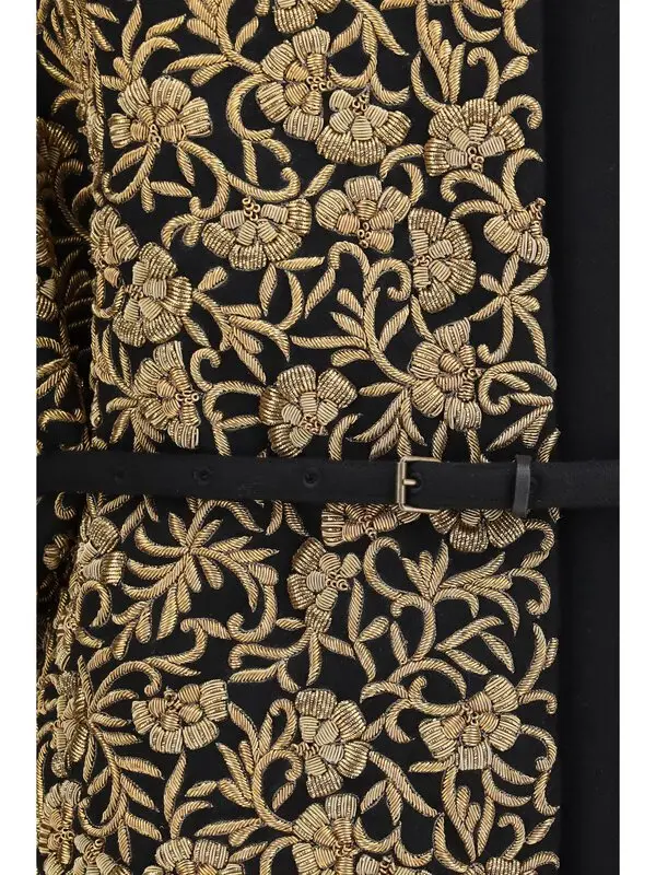 Dries Van Noten Alpaca And Wool Coat With Embroidery