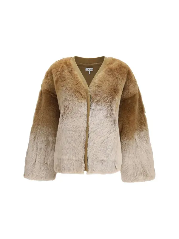 Loewe Shearling Jacket - Cream
