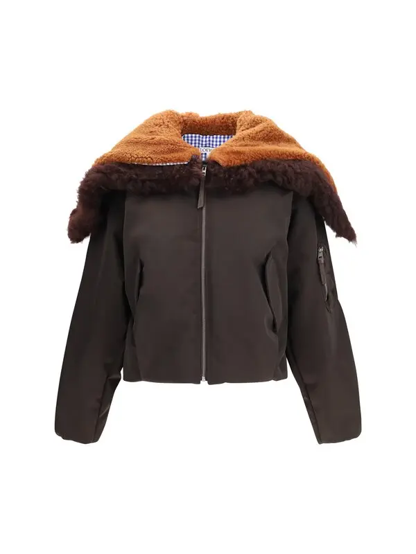 Loewe Technical Fabric Bomber - Brown