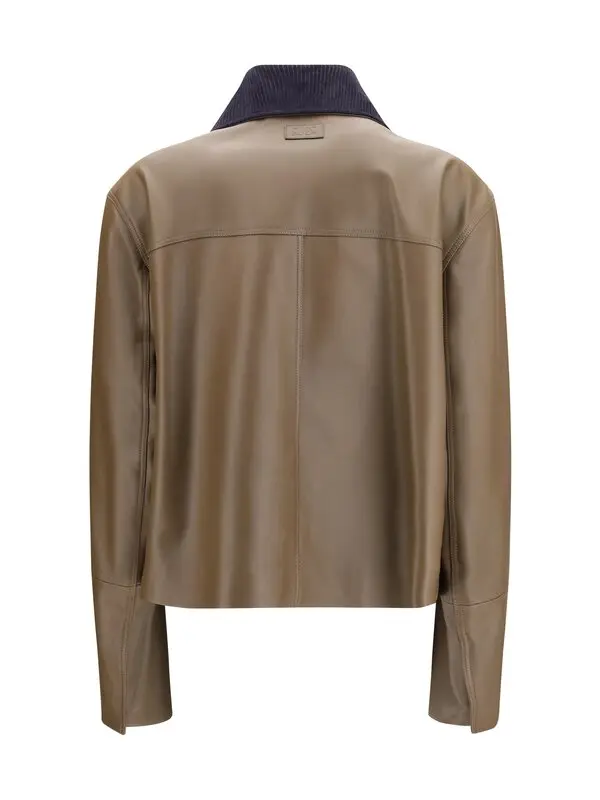 Loewe Cropped Nappa Leather Jacket