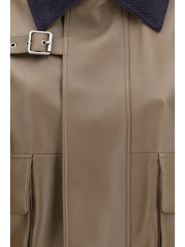 Loewe Cropped Nappa Leather Jacket