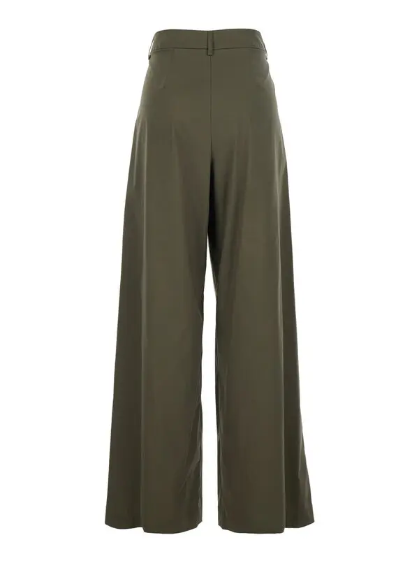 LEPLAIN Wide Leg Trousers With Pleats For