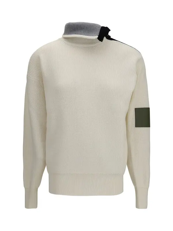 Loewe High-neck Wool Sweater - White