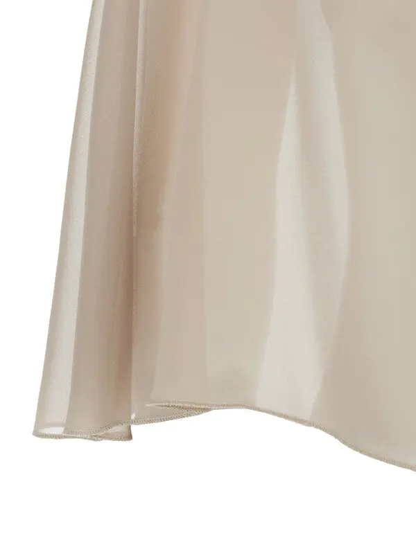 LEPLAIN Beige Stole With Side Knot In Tech Fabric