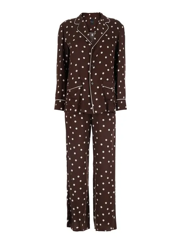 LEPLAIN Suit With Polka Dot Motif In Silk Blend