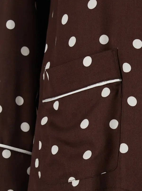 LEPLAIN Suit With Polka Dot Motif In Silk Blend