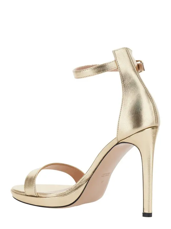 LEPLAIN Heeled Sandals Featuring A Platform And Metallic Details For