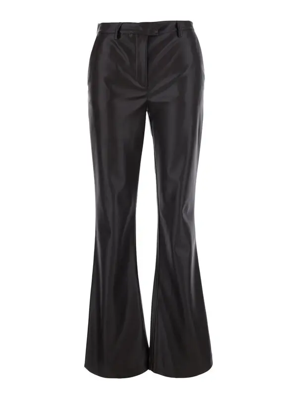 LEPLAIN Pants With Belt Loops And Back Pocket In Ecoleather For