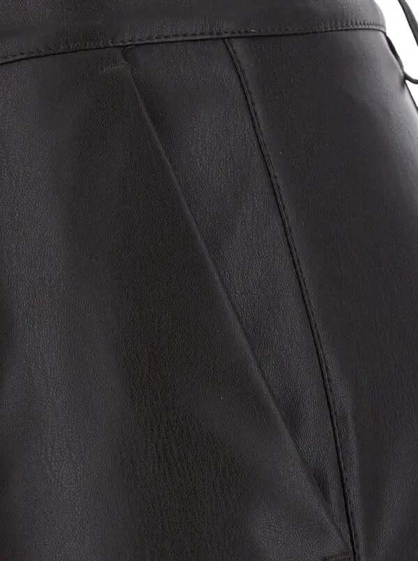 LEPLAIN Pants With Belt Loops And Back Pocket In Ecoleather For