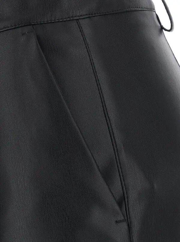 LEPLAIN Pants With Belt Loops And Back Pocket In Ecoleather For