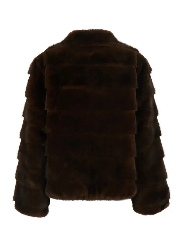 LEPLAIN Shearling With Raised Collar In Eco-fur For
