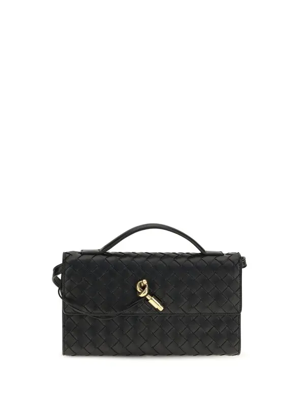Bottega Veneta Andiamo 25 Top-handle Clutch - Black