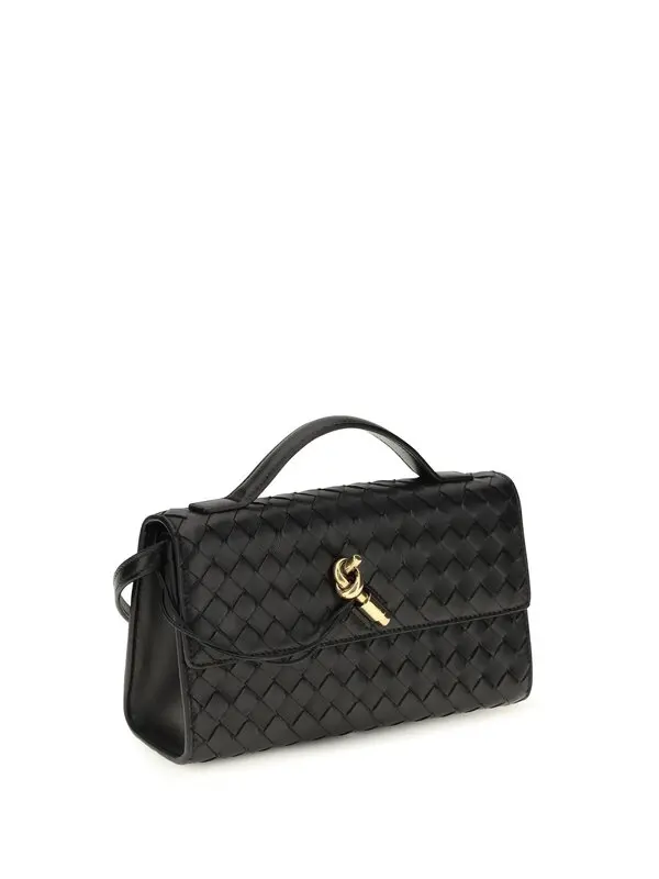 Bottega Veneta Andiamo 25 Top-handle Clutch - Black