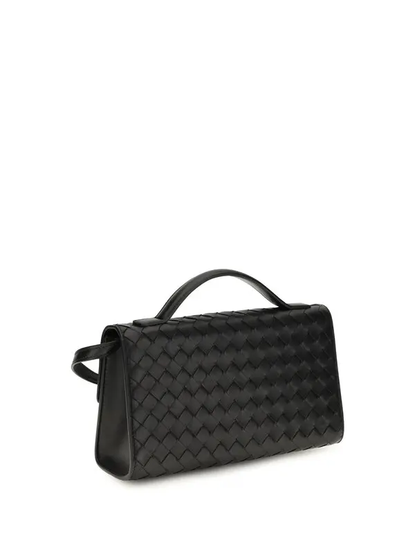 Bottega Veneta Andiamo 25 Top-handle Clutch - Black