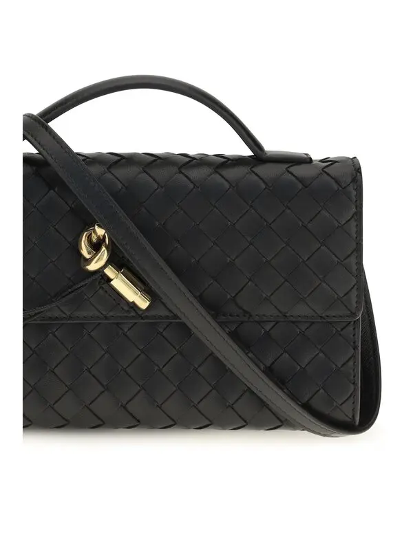 Bottega Veneta Andiamo 25 Top-handle Clutch - Black