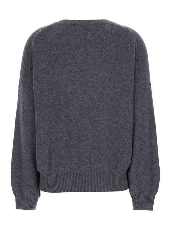 LISA YANG Veira' Sweater With Dropped Shoulders And Ribbed Finishes In Cashmere For - Gray