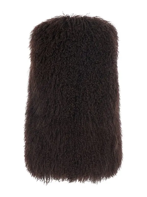 LEPLAIN Fur Vest With Sleeveless Design In Fur For