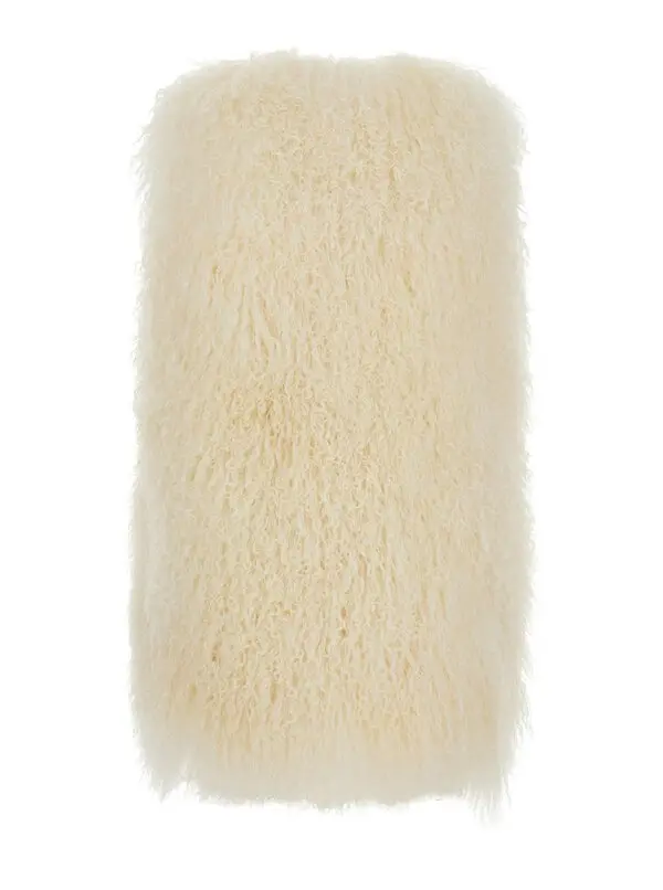 LEPLAIN Beige Fur Jacket With Sleeveless Design In Fur For