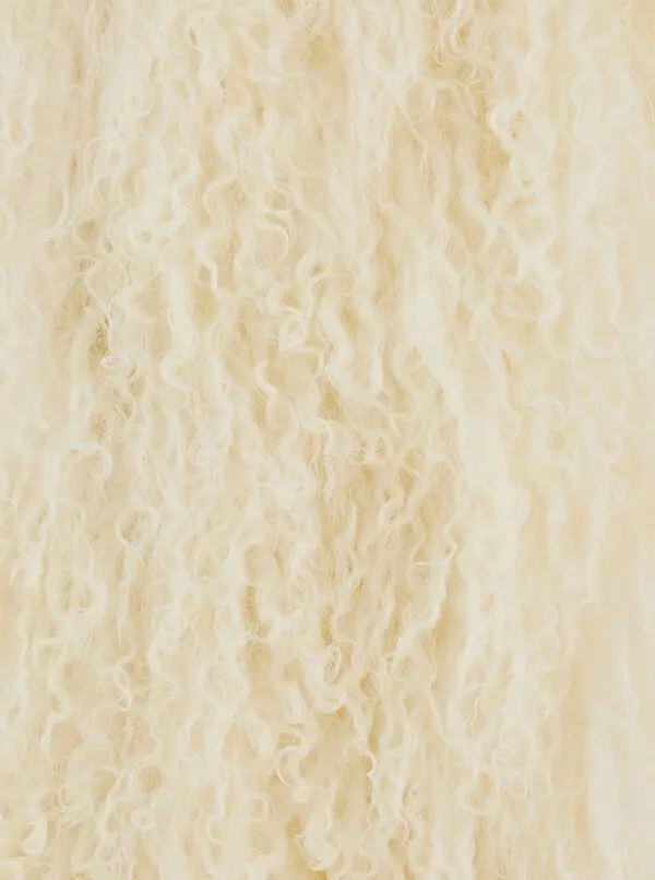 LEPLAIN Beige Fur Jacket With Sleeveless Design In Fur For