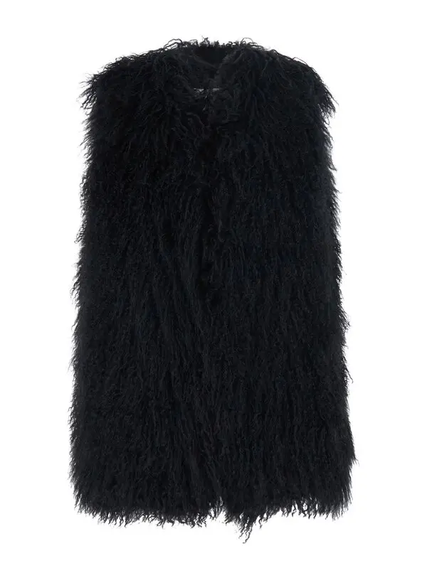 LEPLAIN Fur Vest With Sleeveless Design In Fur For