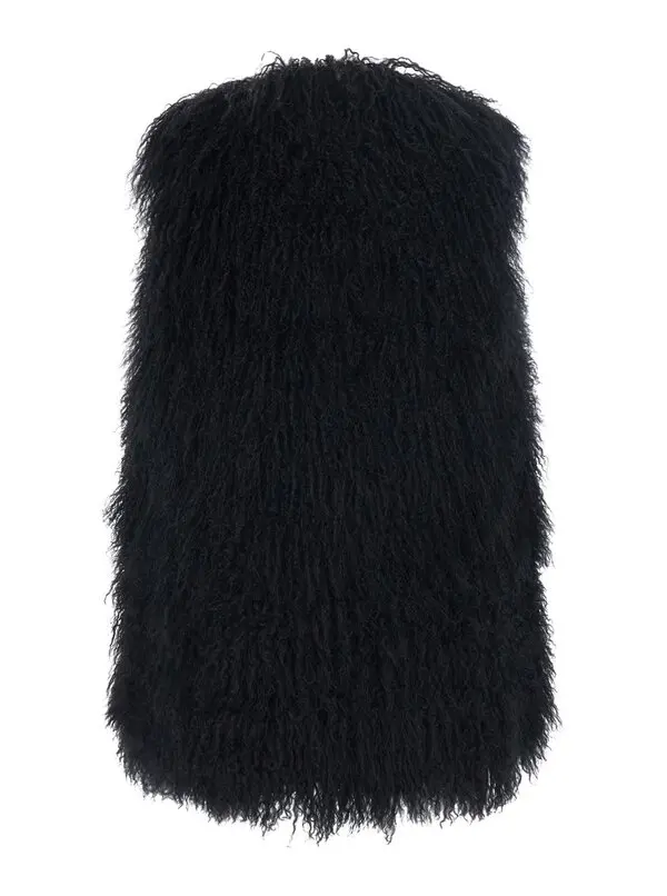 LEPLAIN Fur Vest With Sleeveless Design In Fur For