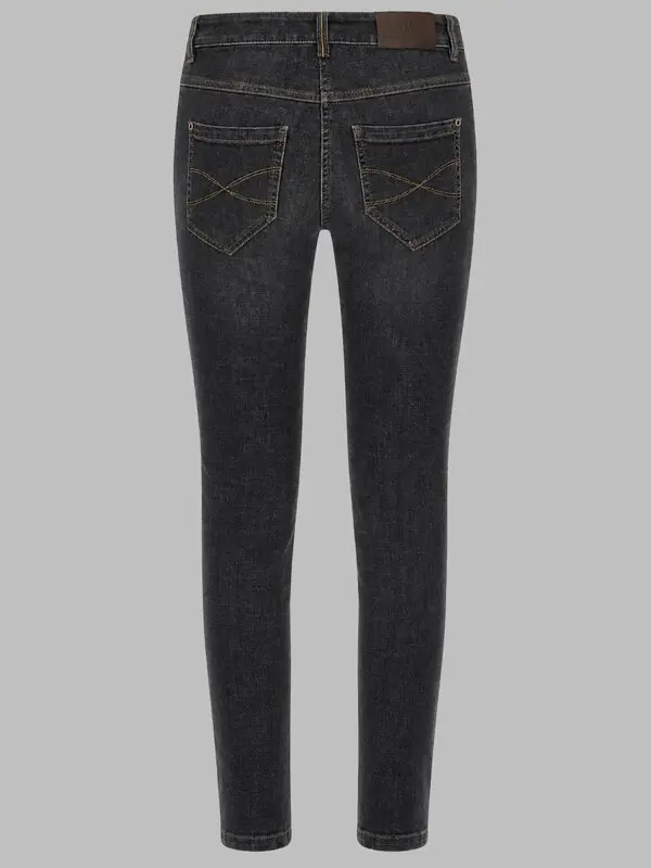 Brunello Cucinelli Pantalone Cinque Tasche Slim Fit In Denim - Black