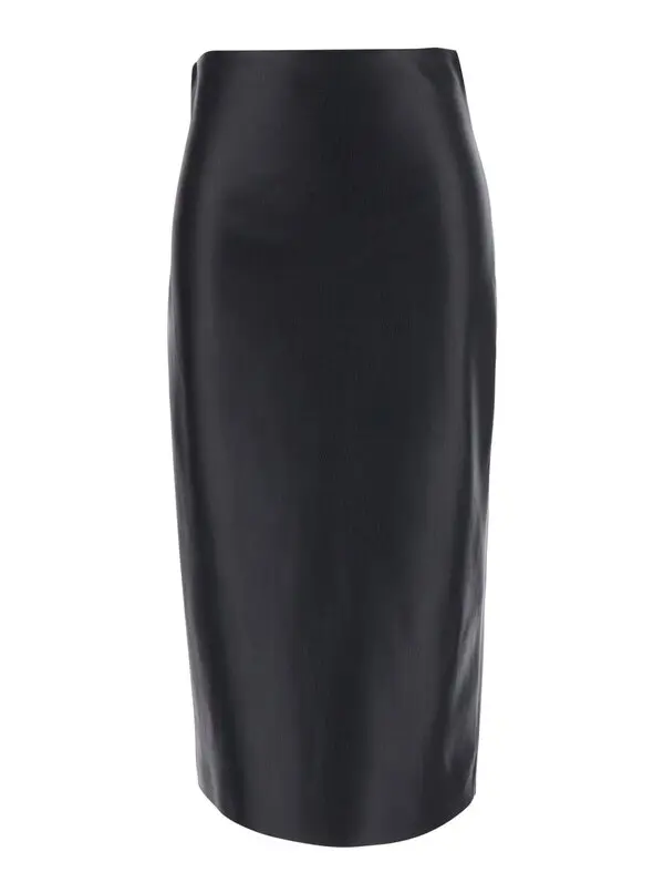 LEPLAIN Skirt With Zip Closure At The Back In Ecoleather For - Black