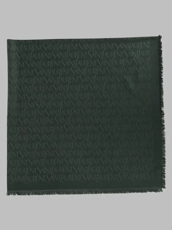 Saint Laurent Sciarpa Jacquard In Seta E Lana