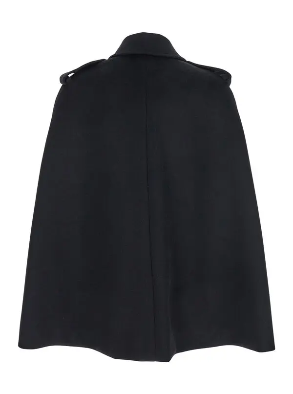 LEPLAIN Short Cape With Elegant Details In Tech Fabric
