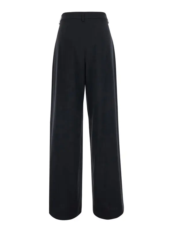 LEPLAIN Pants With Front Pleats In Wool Blend For